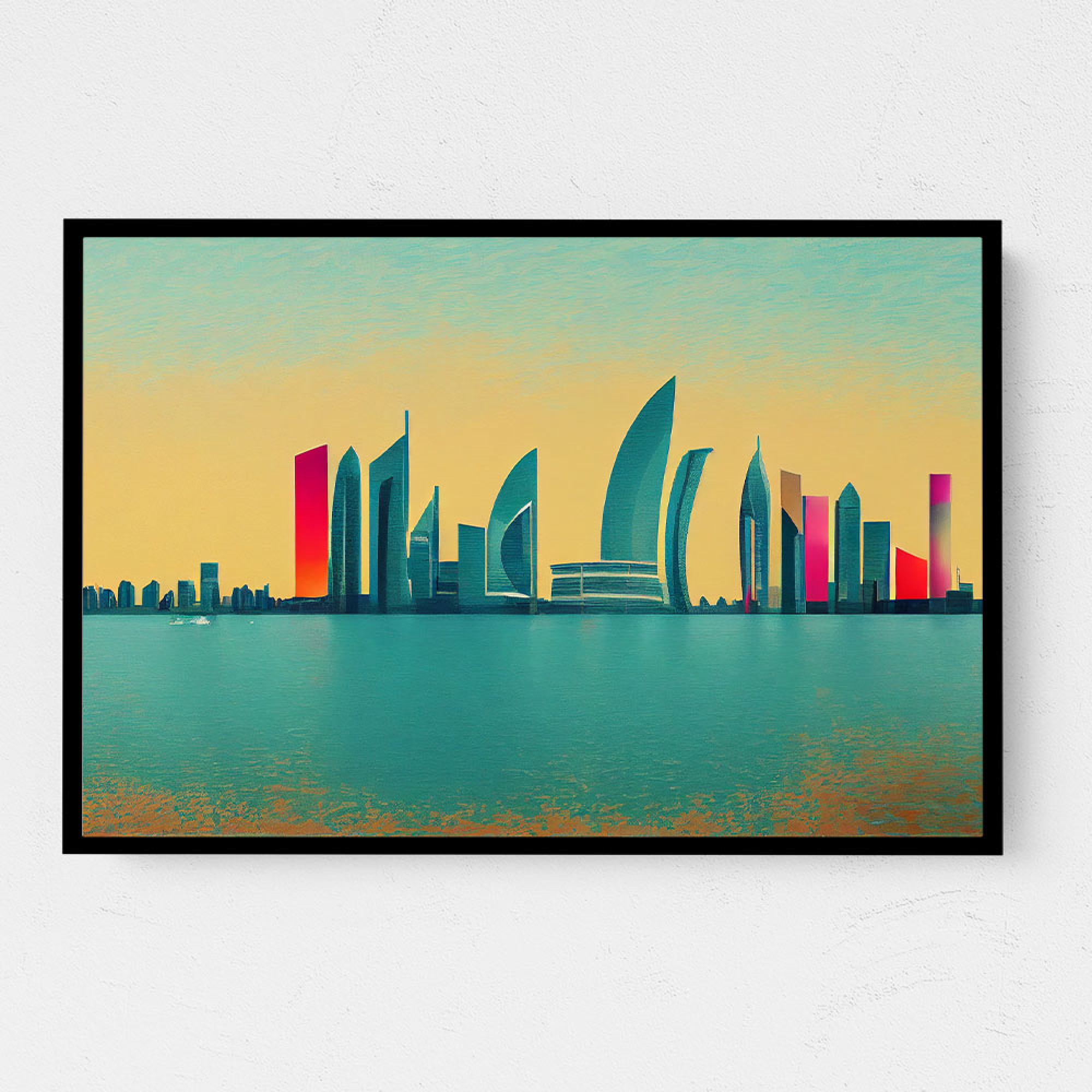 Abu Dhabi Skyline Wall Art